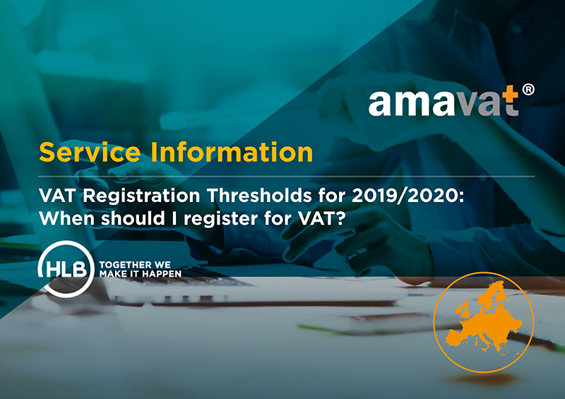 VAT Registration Thresholds for 2019/2020